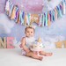 Pastel Highchair Banner Pastel First Birthday Banner Unicorn Party ...