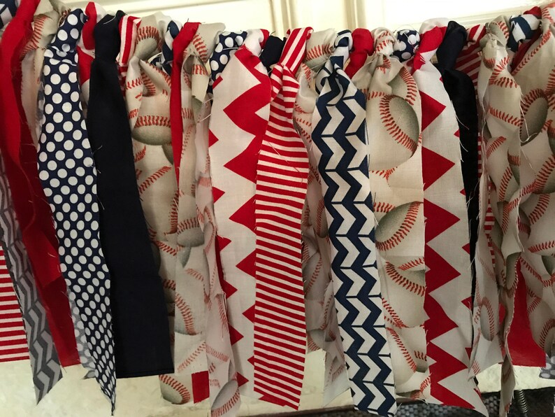 Baseball Baby Shower Baseball Birthday Banner Garland Rag - Etsy