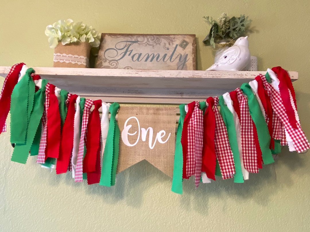 Italian Picnic Theme Rag Garland Banner Highchair Banner - Picnic First ...