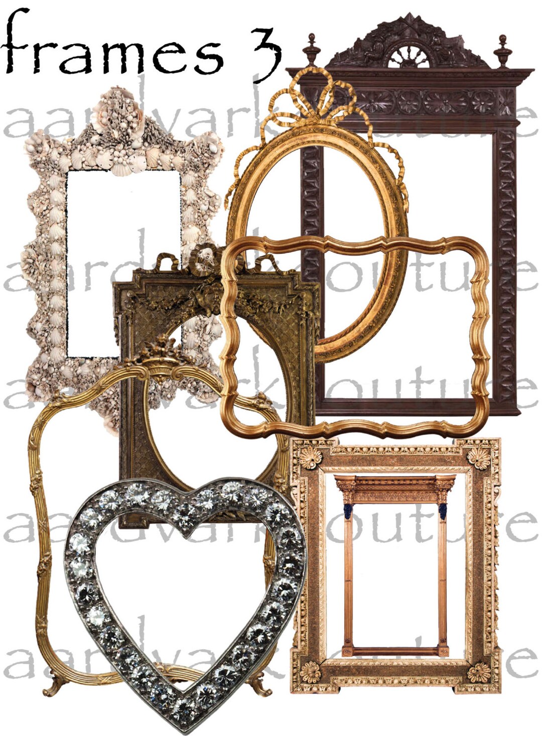PNG Clip Art High Resolution Large Scale Frames Embellishments Digital ...