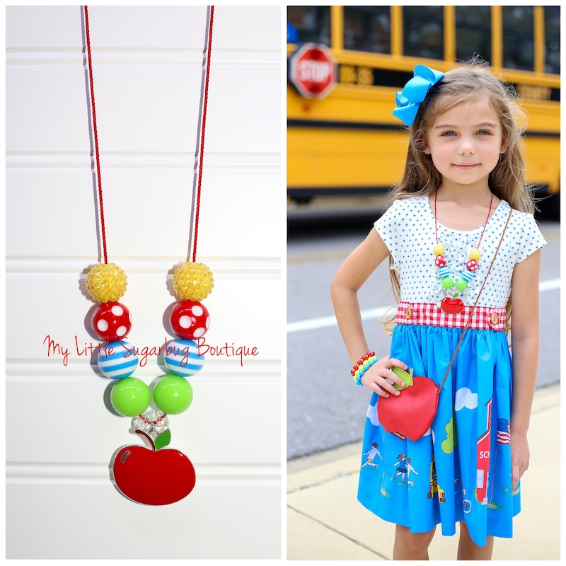 Back to School Necklace - Etsy