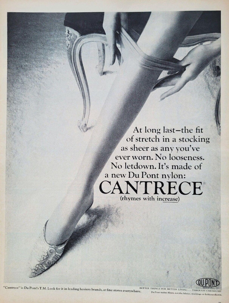 Vintage 1964 Dupont Cantrece Stockings - Sheer Seamless NWT - Lot of 2 ...