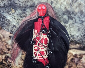 Crow Spirit Primitive Ritual Fetish Doll Handmade Real Crows - Etsy