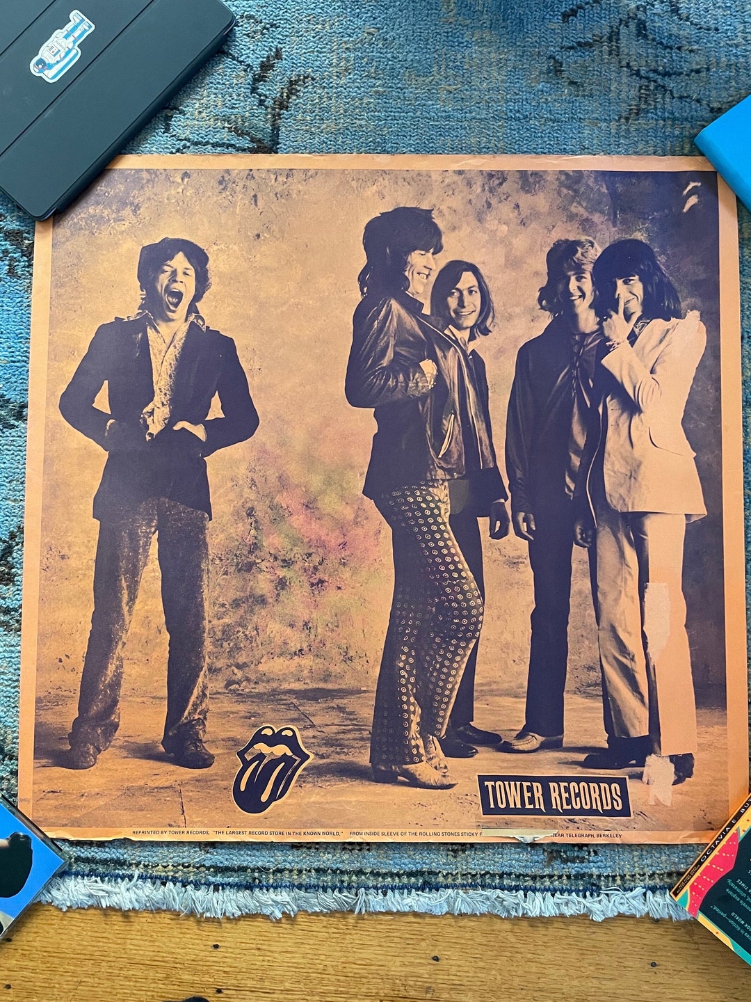 Rare Early Rolling Stones Promo Poster Sticky Fingers 1971 Peter Webb ...
