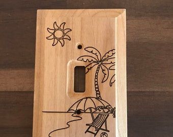 Engraved Beach Scene | Etsy