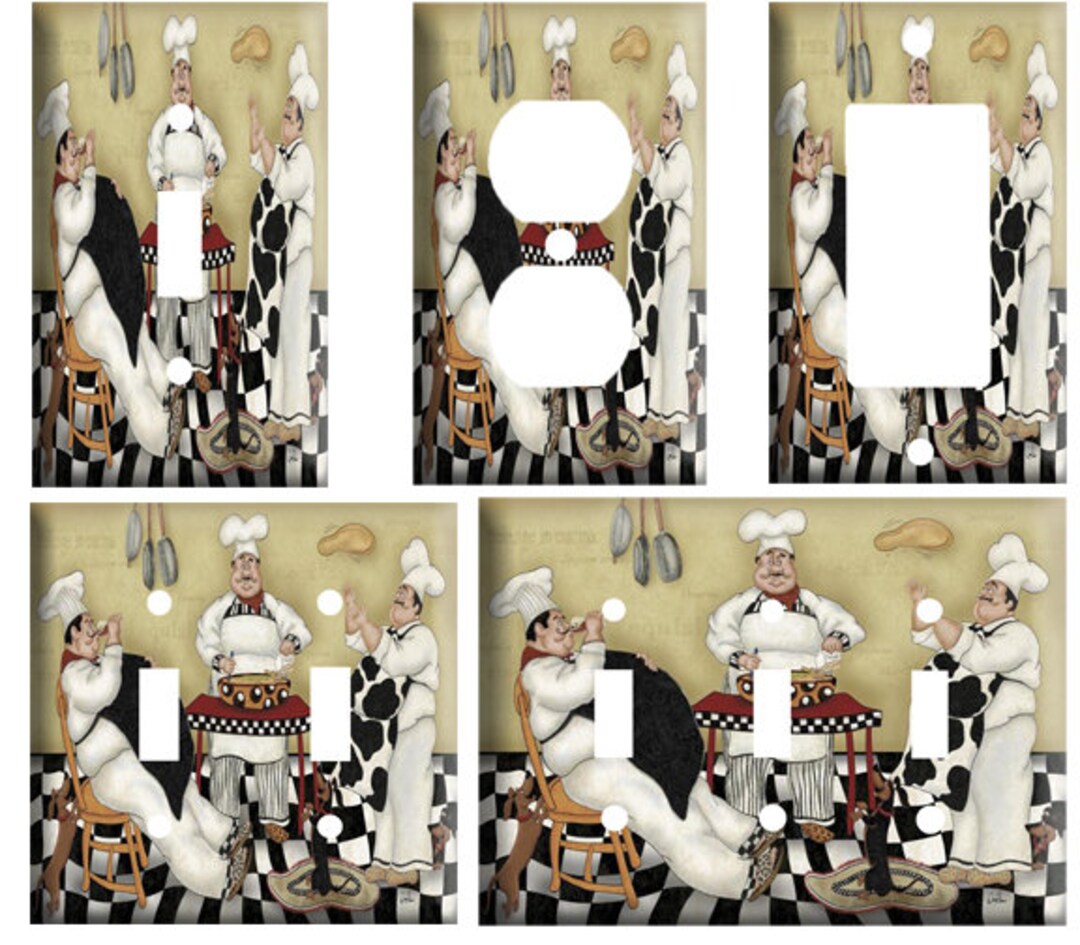 Happy Chef Kitchen Design, Light Switch Cover Plate, Single Toggle or ...