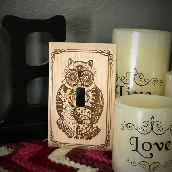 Owl Switch Plate - Etsy