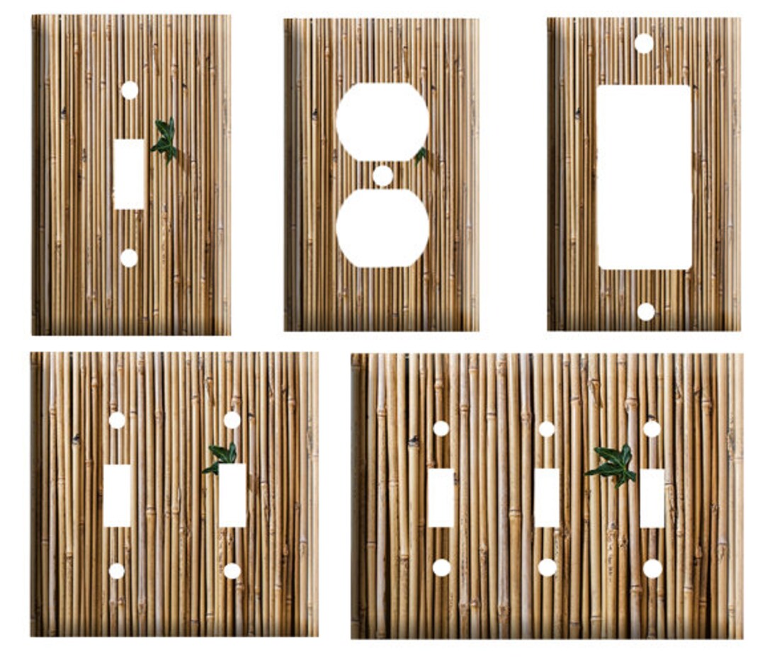 Brown Bamboo Background , Light Switch Cover Plate, Single Toggle or ...