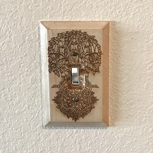 Handmade Engraved Single Light Switch Cover Plate Dragon and - Etsy