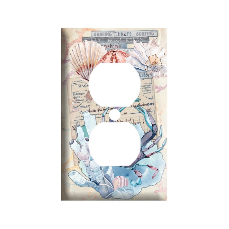 Blue Crab Nautical Design 2, Decorative Light Switch Cover Plate ...