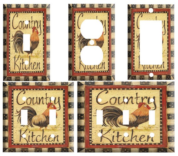 Country Kitchen Design Light Switch Cover Plate Single - Etsy