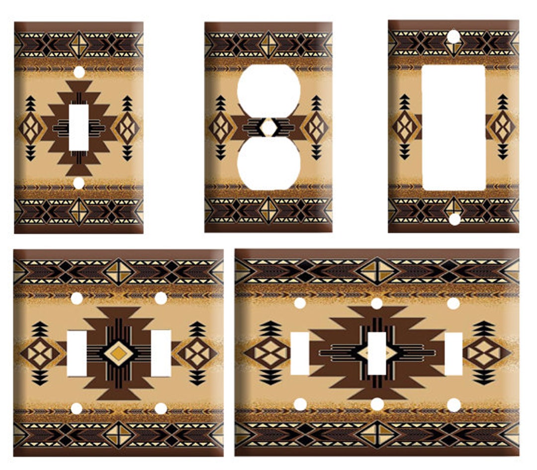 Native Southwestern Pattern, Decorative Light Switch Cover Plate ...