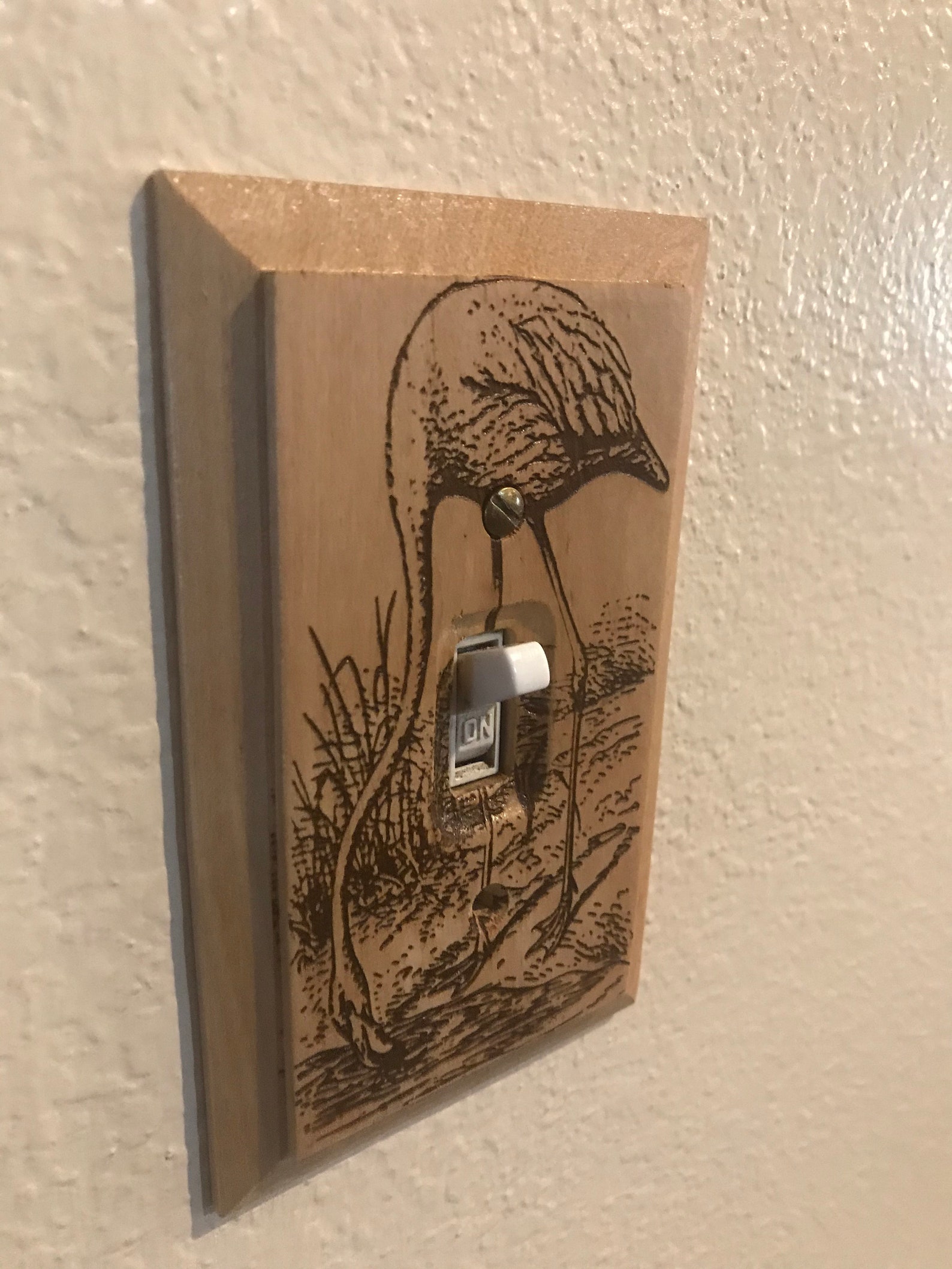 Handmade Engraved Wood Single Toggle Light Switch Cover Plate - Etsy