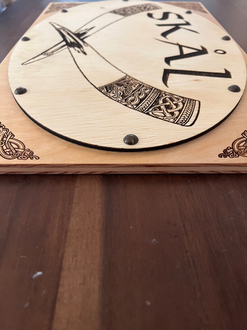 Viking Ship Norse Skal Drinking Laser Engraved Viking Shield - Etsy