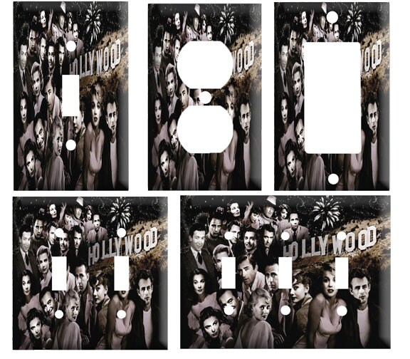 Hollywood Classic Actors, Decorative Light Switch Cover Plate, Single ...