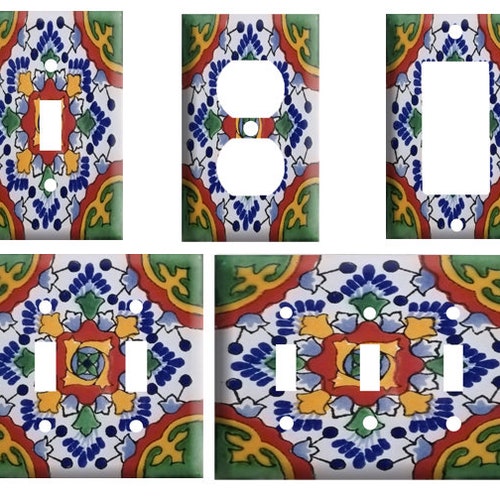 Mexican Talavera 3 Toggle Electrical Light Switch Cover - Etsy