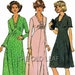 1970s Dress Pattern With High Waist, Evening or Cocktail Length ...