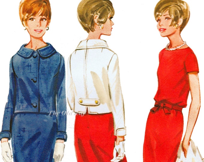 Boxy Jacket & Straight Dress Sewing Pattern, 60s Vintage Butterick 4157 ...
