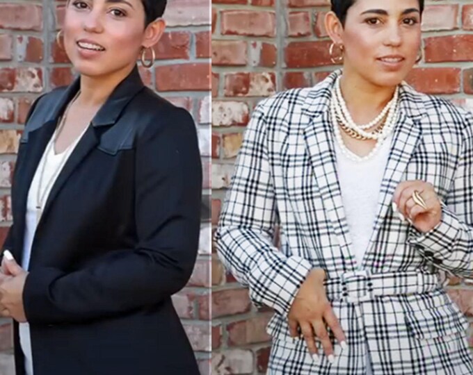 Womens Blazer Jacket Pattern With B, C, D & DD Cup Size Pieces, Plus ...