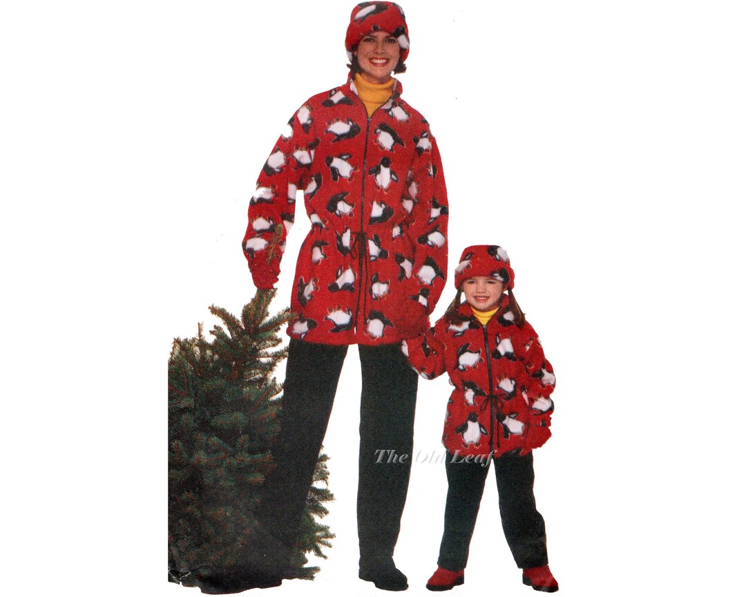 Matching Fleece Jacket Pattern for Women & Kids, Easy Butterick 5090 ...