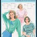 1980s Pullover Blouse Pattern With Center Inset Snap Flap, Burda 6618 ...