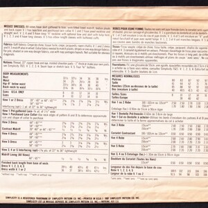 80s Midriff Dress Pattern With Jewel or V Neckline, Tulip Hem & Puff ...