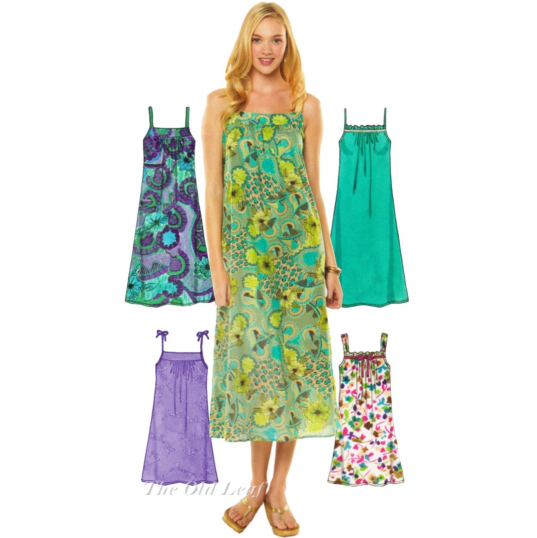 Easy Sundress Pattern - Sleeveless Casual Summer Dress Pattern, Size 6 ...