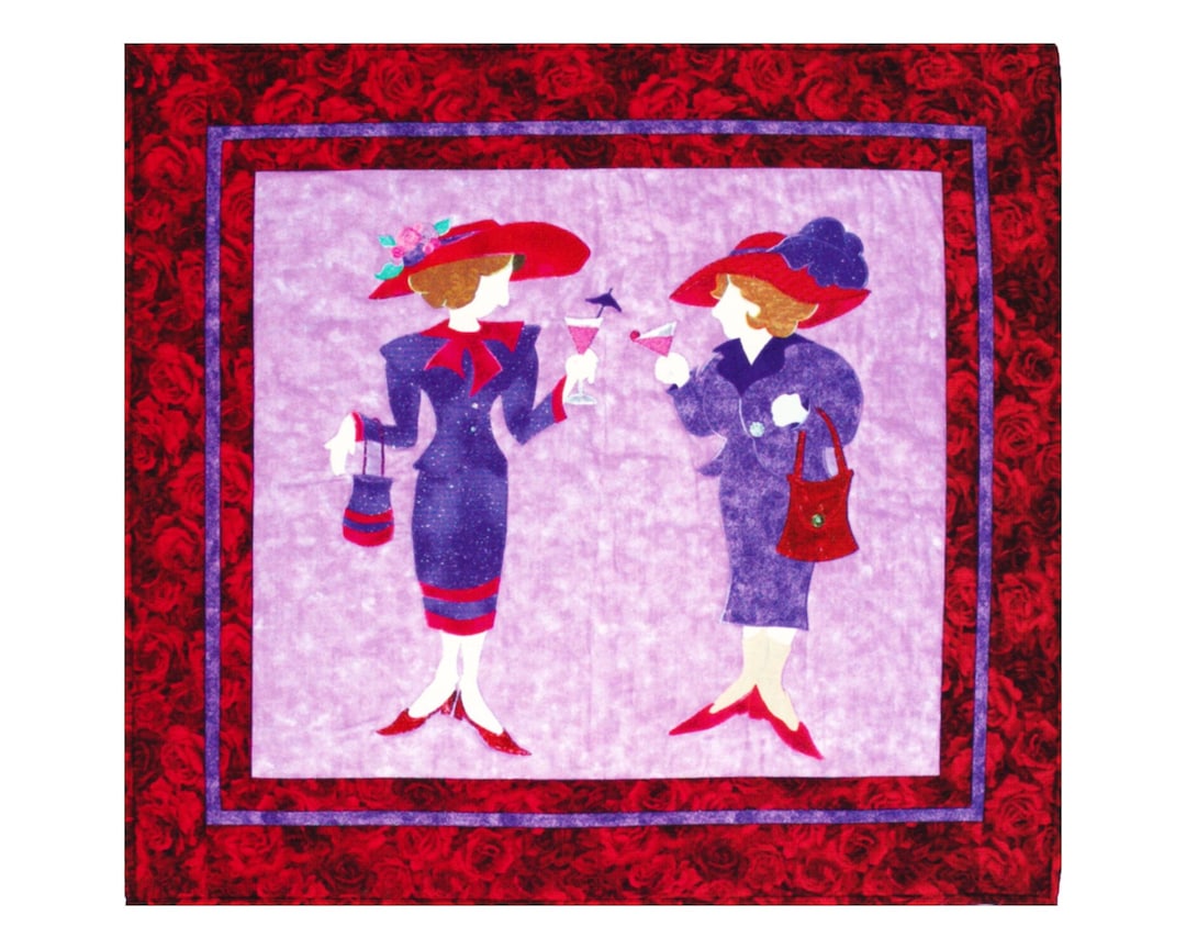 Red Hat Ladies Wall Quilt Pattern, Custom Creations CC-126 Red Hat Divas - Etsy