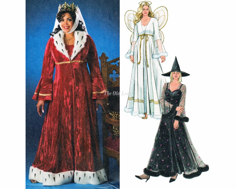 Witch, Angel & Queen Costume Pattern in Plus Sizes 18W-24W, Simplicity ...