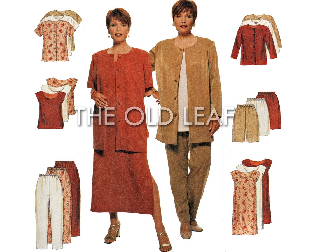 Easy Plus Size Pattern - Dress, Jacket, Top, Pants & Shorts, Mccalls ...