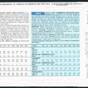 Pantsuit & Skirt Suit Pattern, Diagonal Close Fitted Jacket, Blouse ...