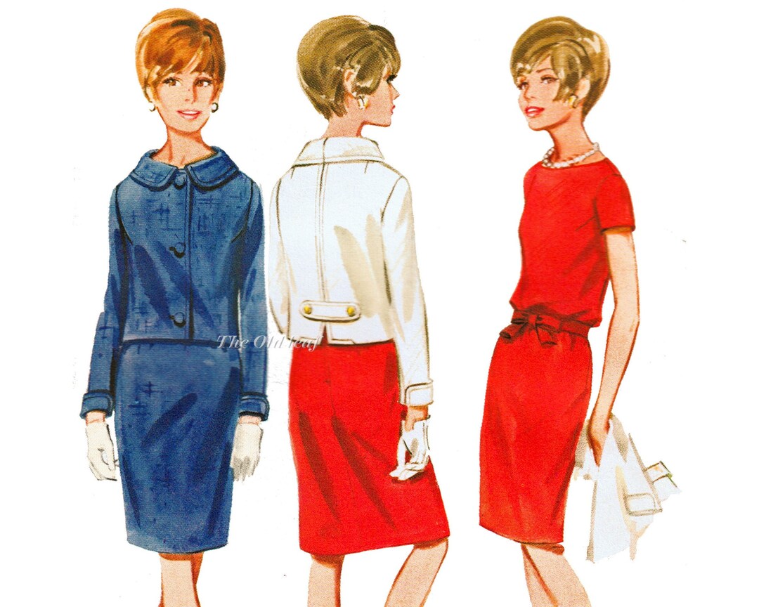Boxy Jacket & Straight Dress Sewing Pattern, 60s Vintage Butterick 4157 ...