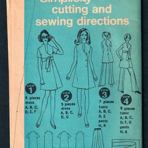 1960s Pattern Mod Pantsuit or Dress, Easy Jiffy Simplicity 8278 - Etsy