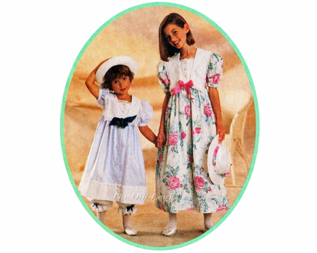Girls Heirloom Dress Pattern With Pettipants Pantaloons, Mccalls 6394 ...