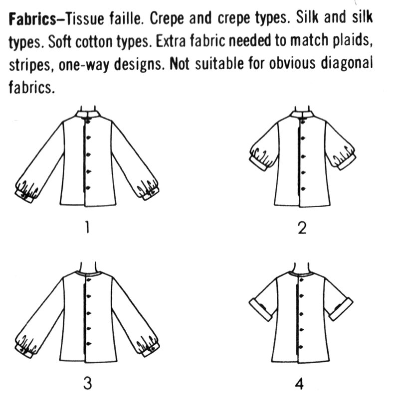 Sewing Pattern for Pintuck Blouse With Button Back Simplicity - Etsy