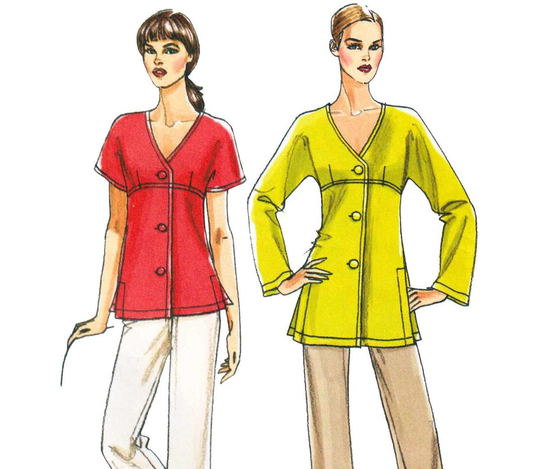 Very Easy Vogue Pattern V8503 - Long Tunic Top With Empire Waist ...