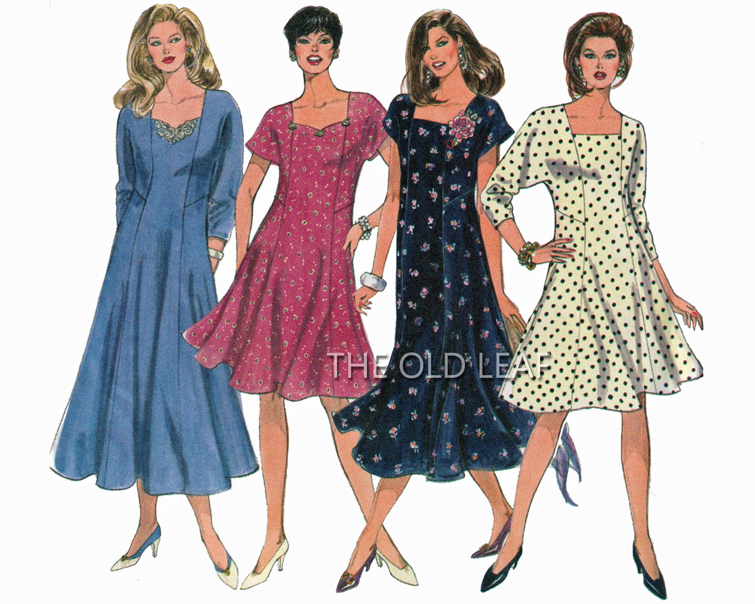Easy Fit Flare Dress Pattern for Plus Size Women, Simplicity 8946 ...