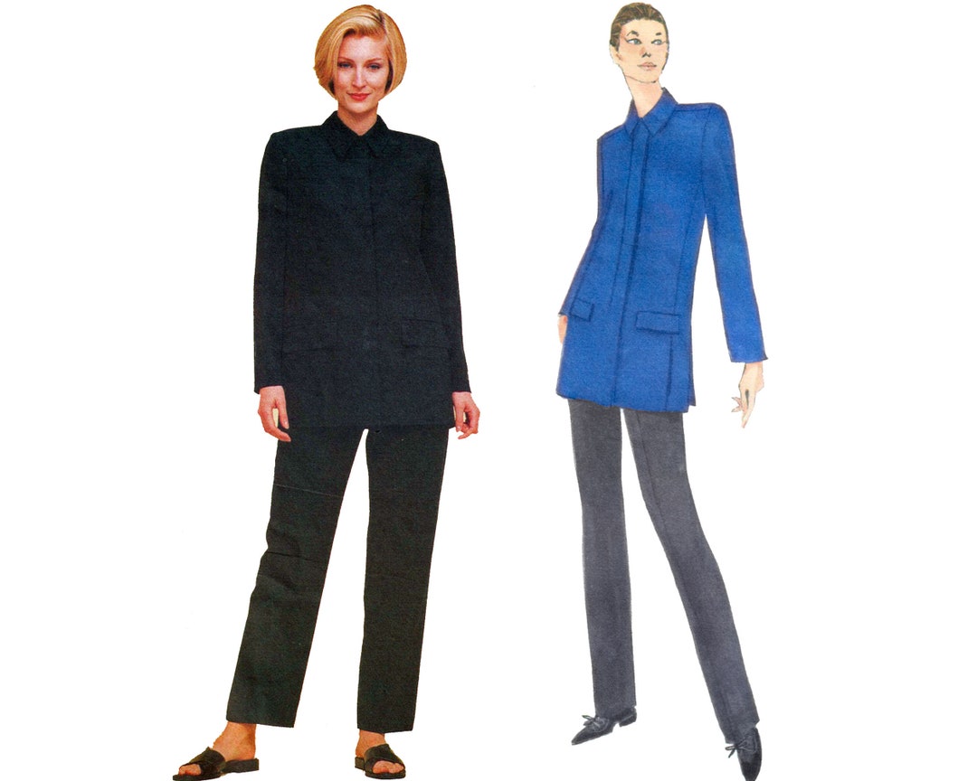 Calvin Klein Jacket Top & Pants Pattern, Vogue 1987, UNCUT - Etsy