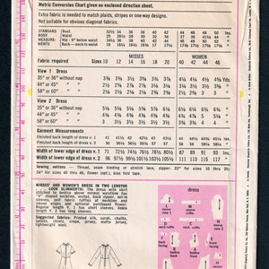 1970s Dress Pattern With High Waist, Evening or Cocktail Length ...