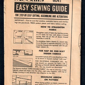 60s Portrait Collar Dress Pattern, Mccalls 6041, UNCUT - Etsy