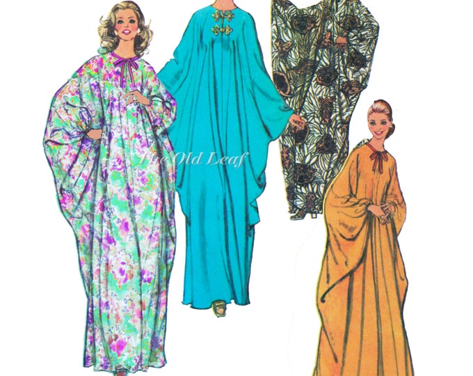 1970s Maxi Caftan Pattern, Cocoon Dress or Beach Coverup, Easy Jiffy Simplicity 5680 - UNCUT - Etsy