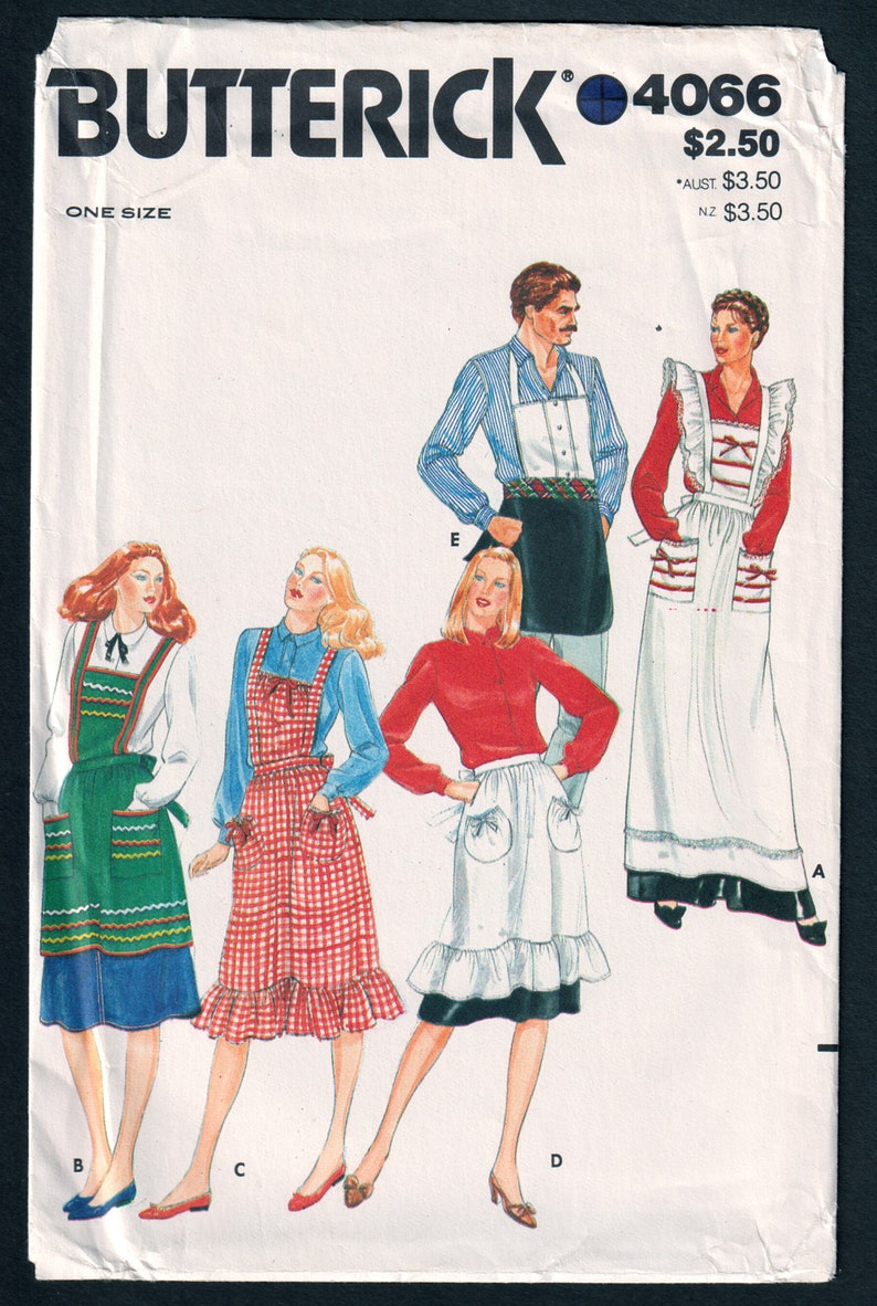 Apron Sewing Pattern - Mens Tuxedo Style, Mrs Claus Frilly Apron ...