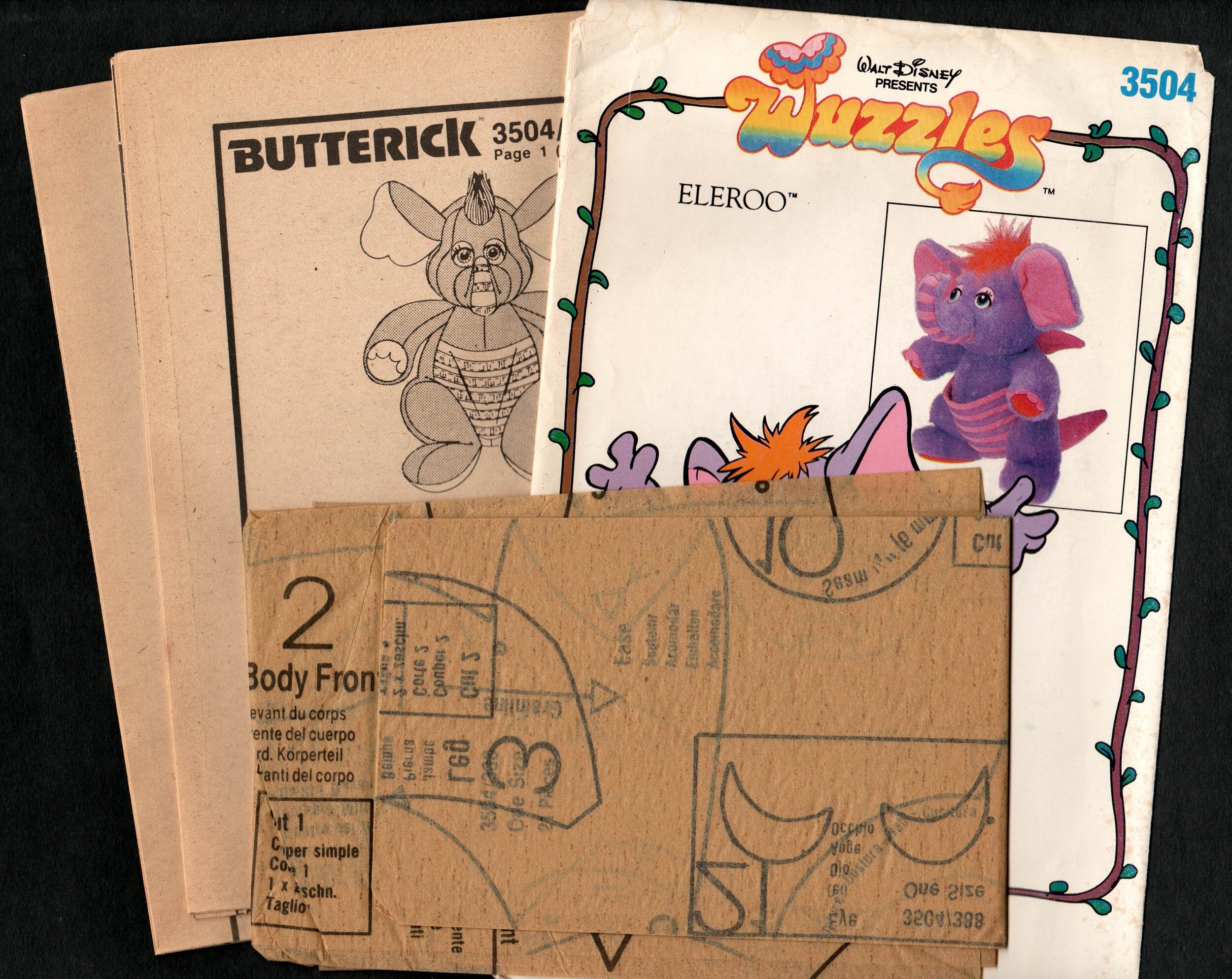 Wuzzles Sewing Pattern for Eleroo Stuffed Animal Elephant - Etsy