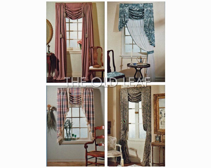 Sewing Pattern for Swags, Cascades & Curtain Panels, Mccalls 7938 ...