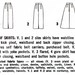 1950s Skirt Pattern, Straight Slim Skirt or Flared Gored Skirt ...
