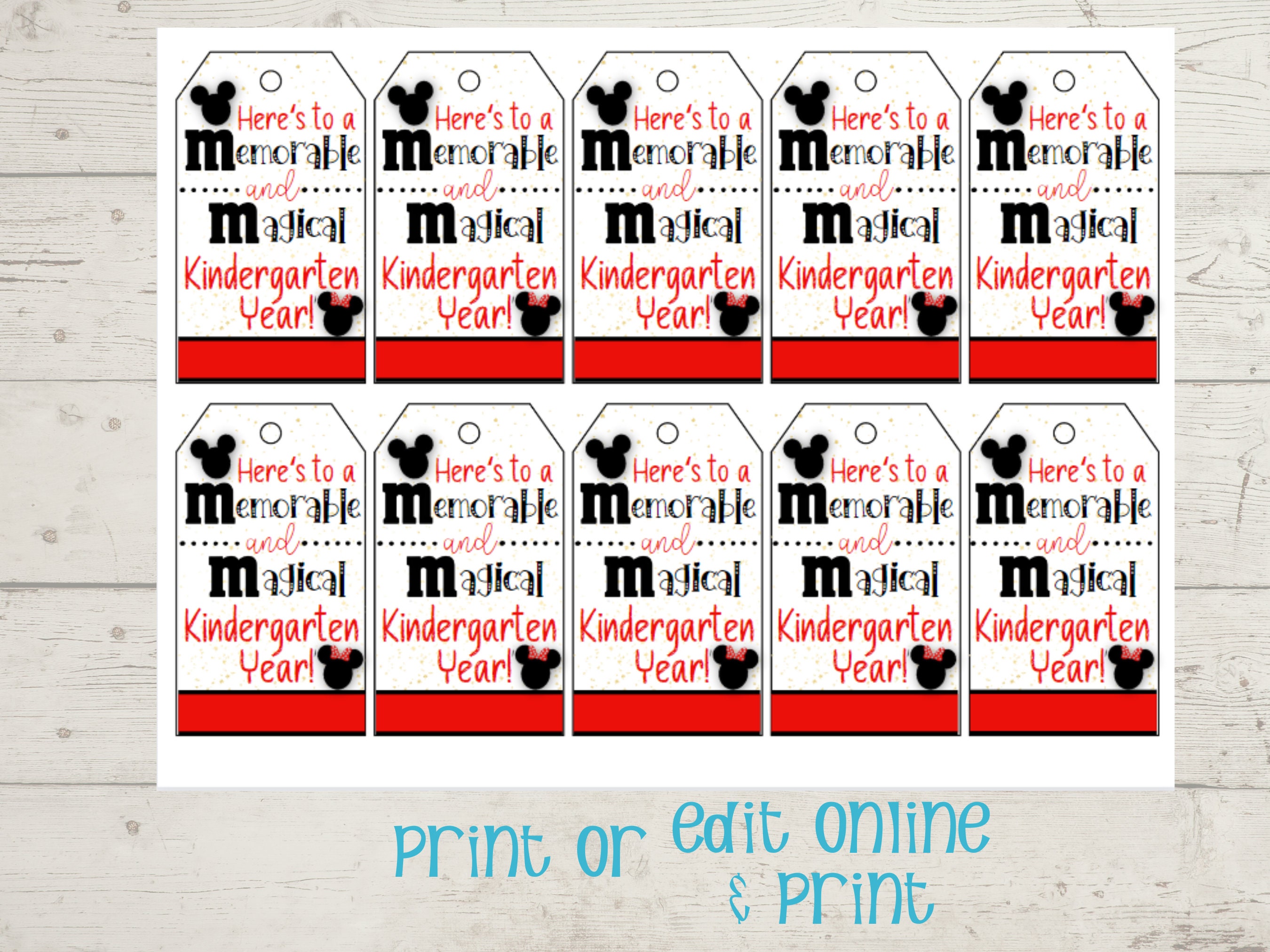 Editable Hereʻs to a Memorable and Magical School Year, Mickey and ...