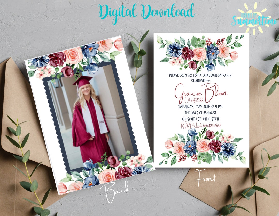 Editable Graduation Party Invitation, Graduation Invitation, Class of ...