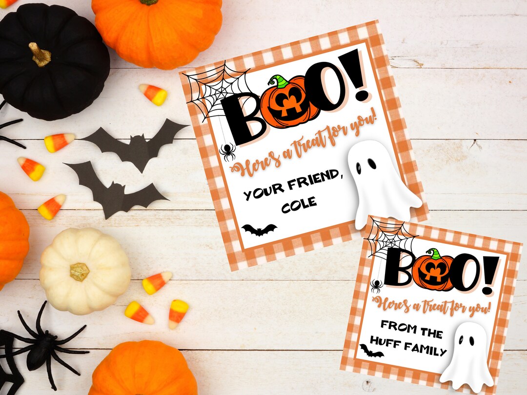 Editable Halloween Gift Tag , Boo Thanks for All You Do, Gift Tag for ...
