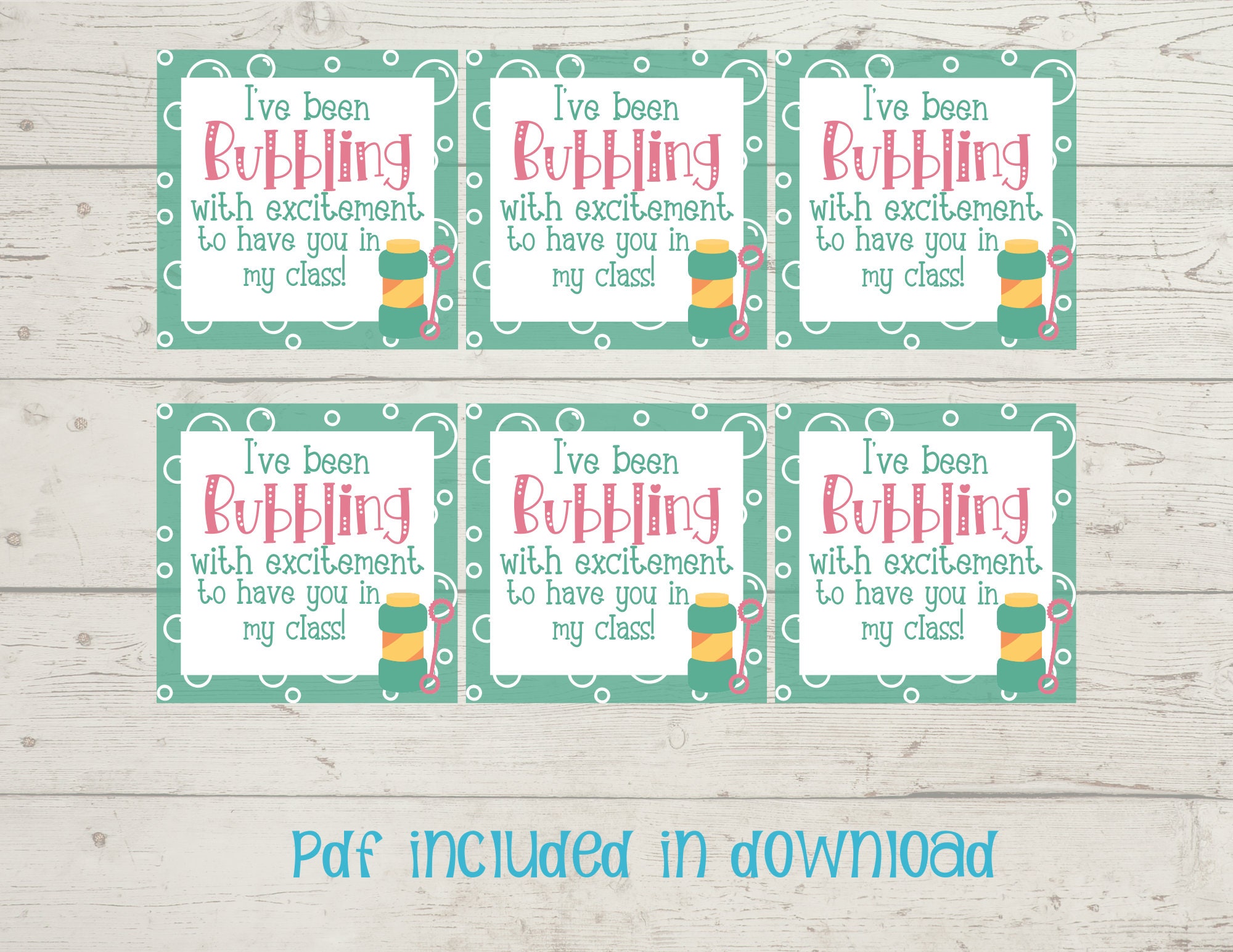 Editable Beginning of School Gift Tag , Bubble Gift Tag , School Gift ...