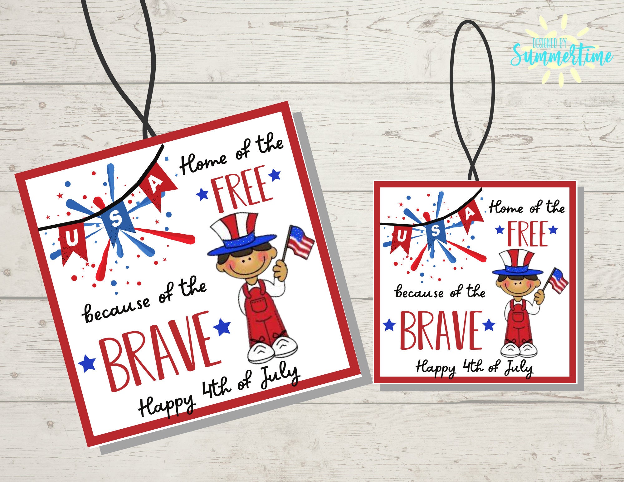 Editable Fourth of July Gift Tag , 4th of July Favor Tag Template, Home ...